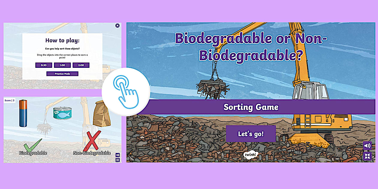 Biodegradable and Non-Biodegradable Interactive Sorting Game