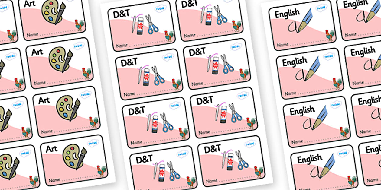 Rooster Themed Editable Book Labels (teacher made) - Twinkl