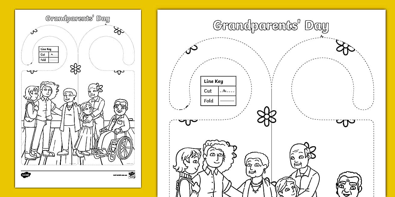 Grandparents' Day Door Hanger Worksheet