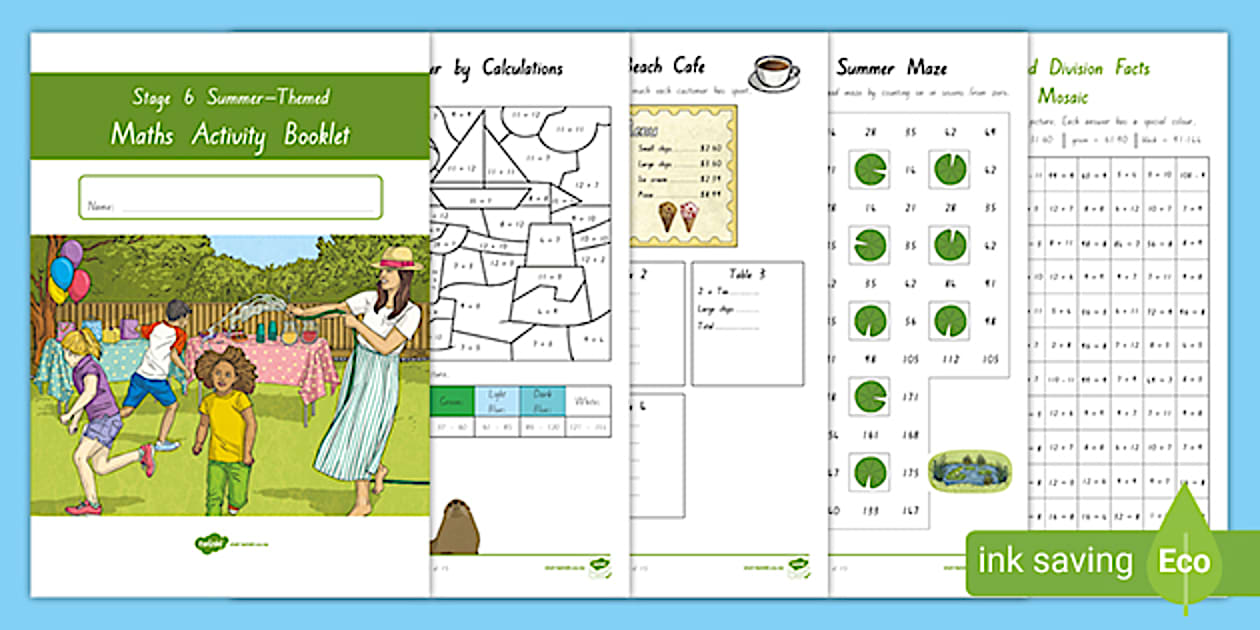 Stage 6 Summer Maths Activity Booklet