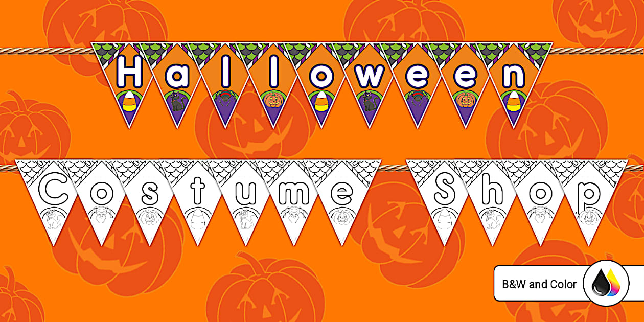 Halloween Costume Shop Dramatic Play Bunting (teacher made)