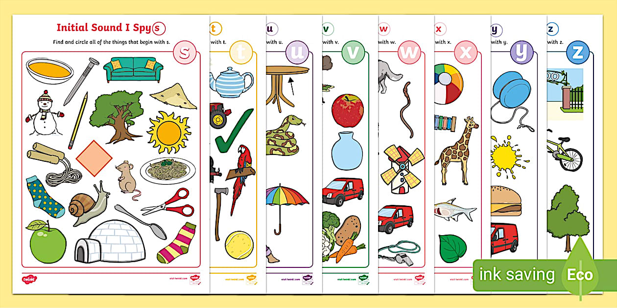 *I Spy the Letter Beginning with (S-Z) Booklet*