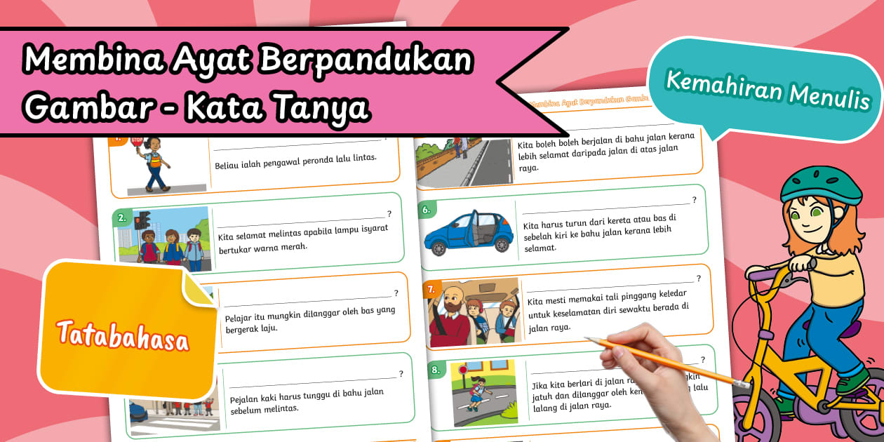 Membina Ayat Berpandukan Gambar - Kata Tanya - Twinkl