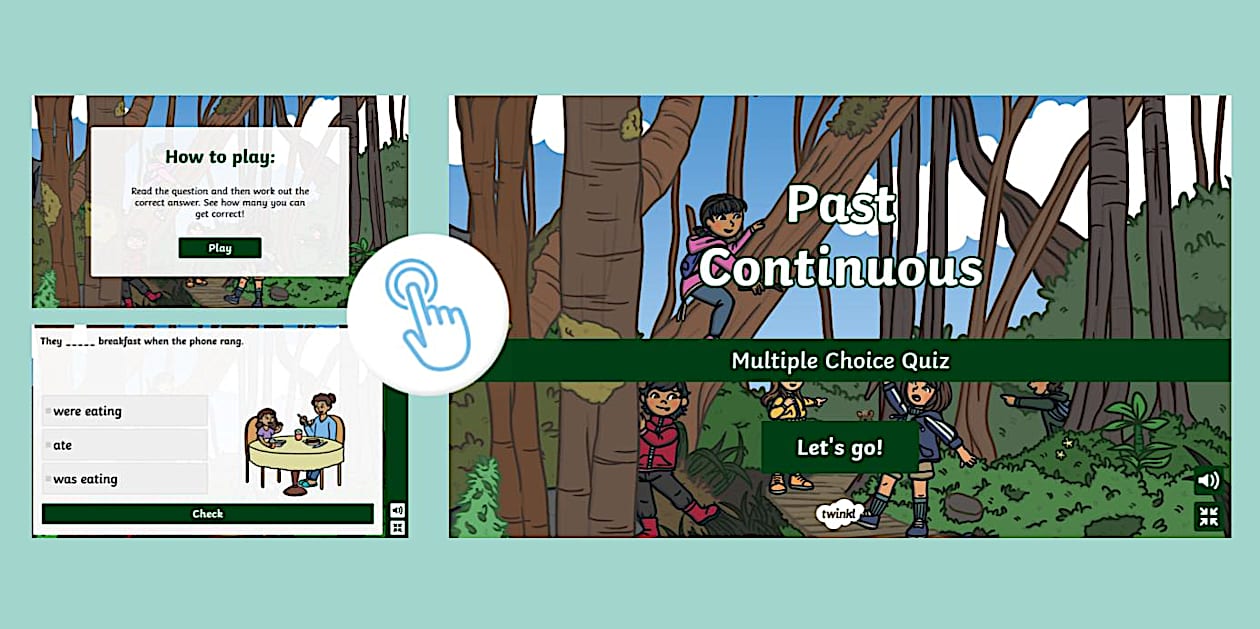 ESL Past Continuous Quiz for Kids (teacher made) - Twinkl