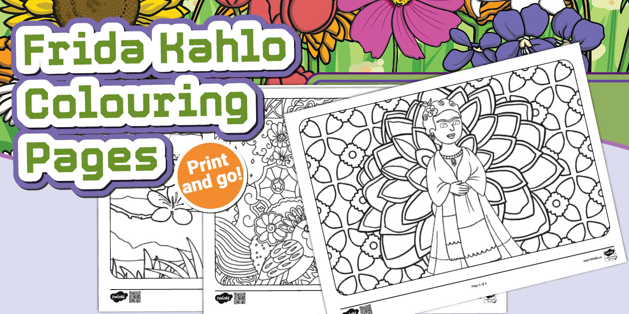 Frida Kahlo Colouring Pages