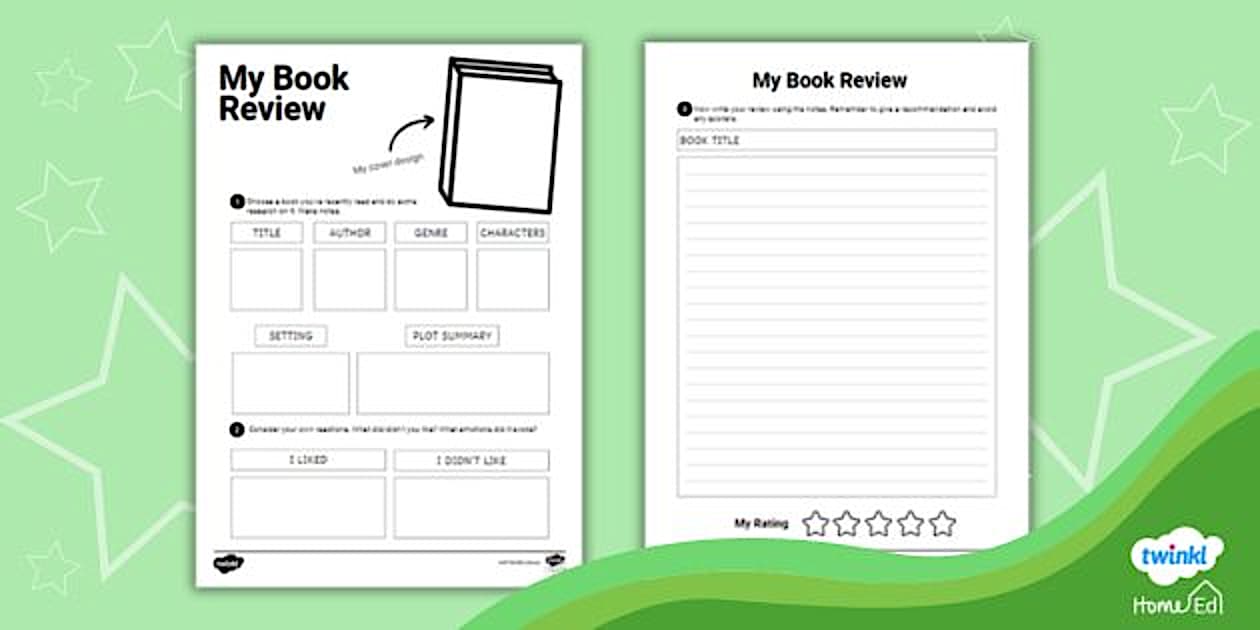 Home Ed Book Review (teacher made) - Twinkl