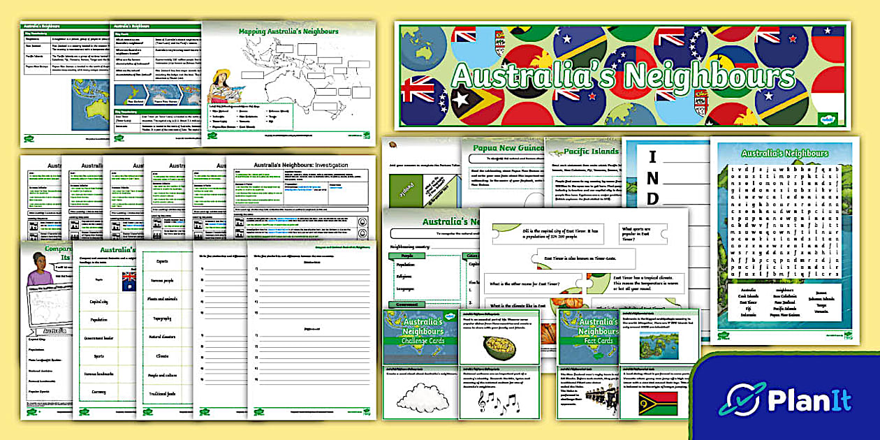 Year 3 HASS Geography Australia's Neighbours Unit Pack