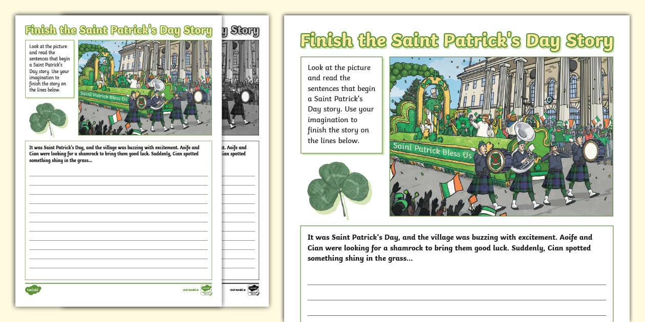 Finish the Saint Patrick's Day Story Writing Frame