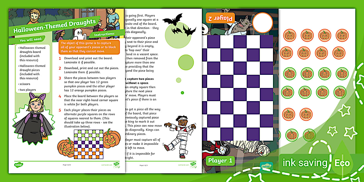 Halloween-Themed Draughts