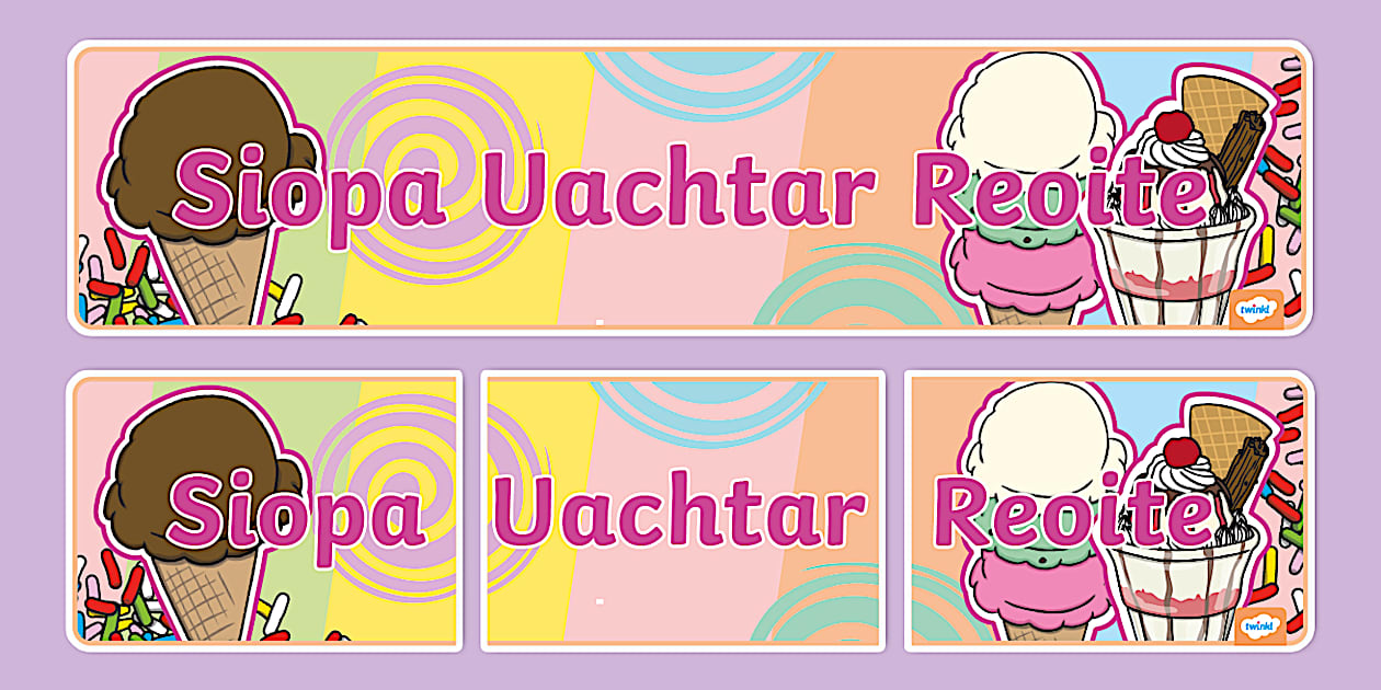 Siopa Uachtar Reoite Display Banner