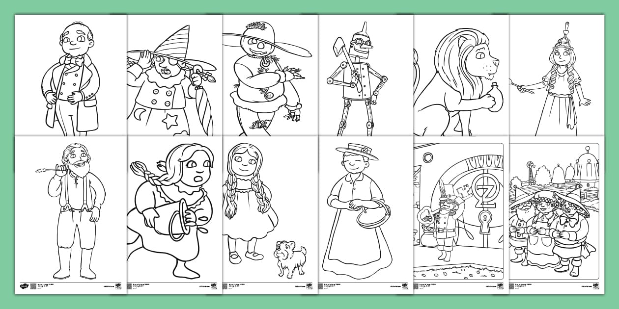 Wizard of Oz Colouring Sheets (teacher made) - Twinkl