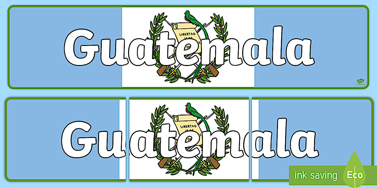 Cursive Guatemala Display Banner (teacher made) - Twinkl