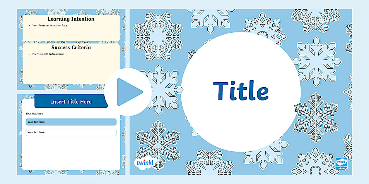 Winter Colours Blank Template PowerPoint (Teacher-Made)