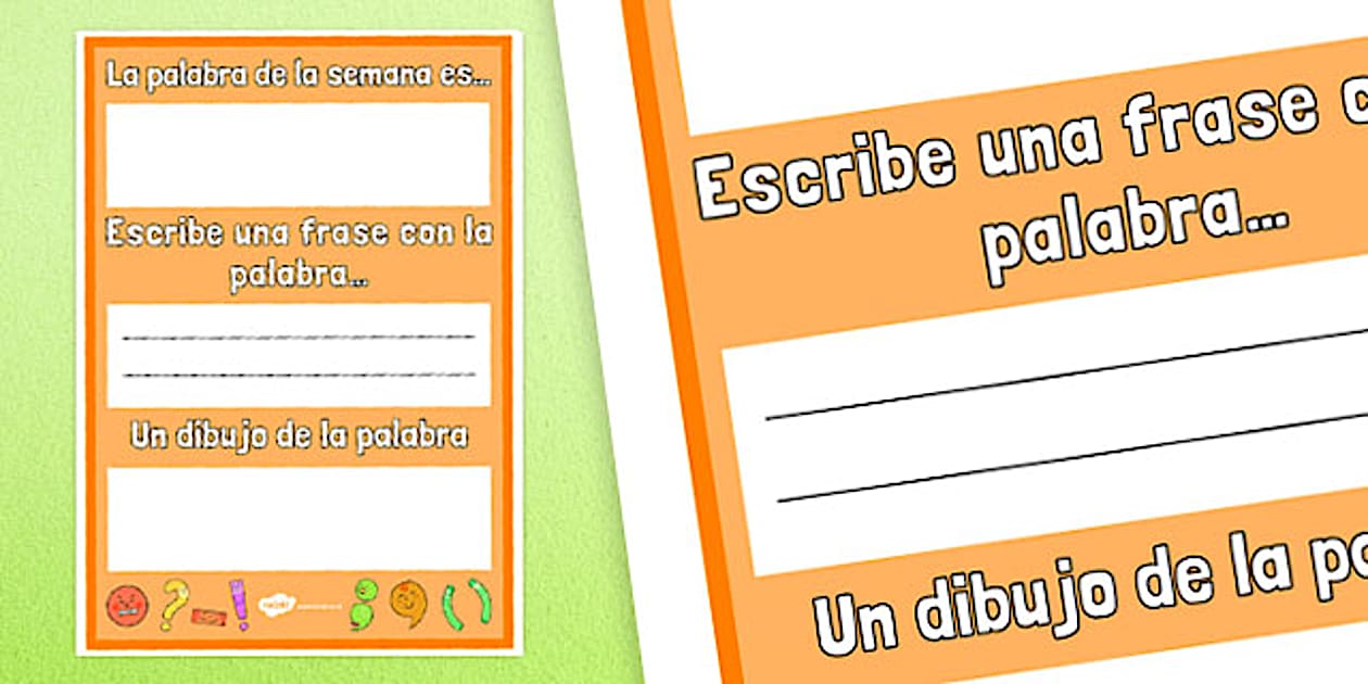 La palabra de la semana es... Poster Spanish
