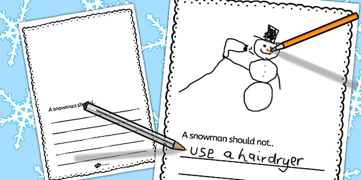 Snowman Should Writing Frame (teacher made) - Twinkl