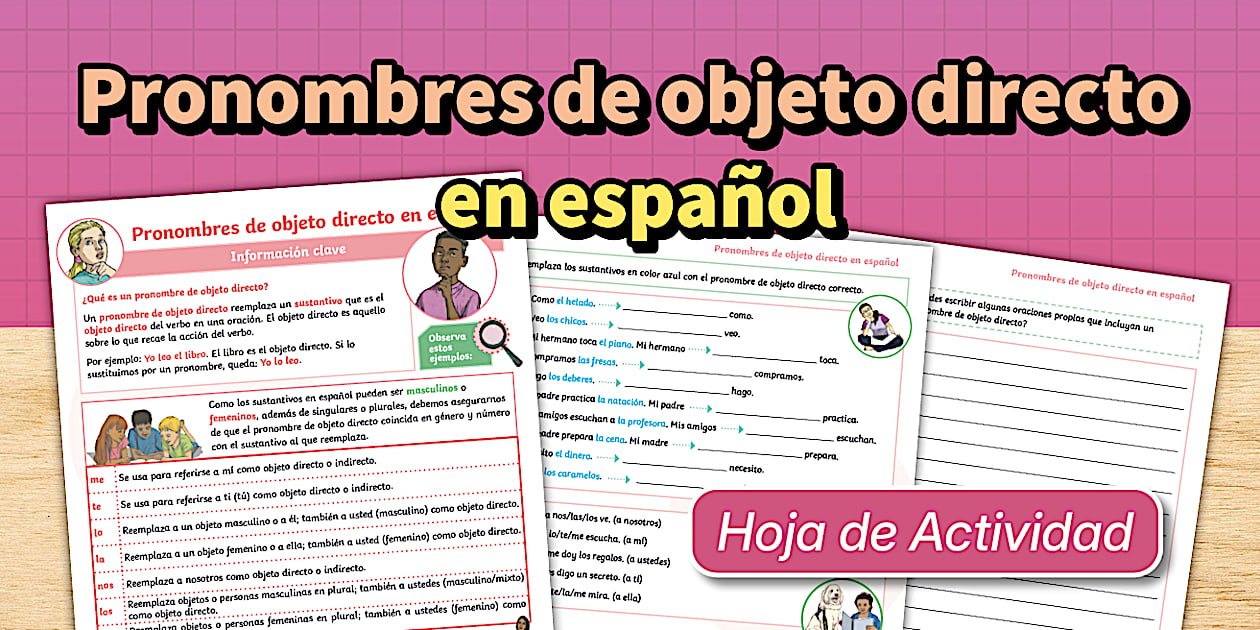 pronombres de objeto directo