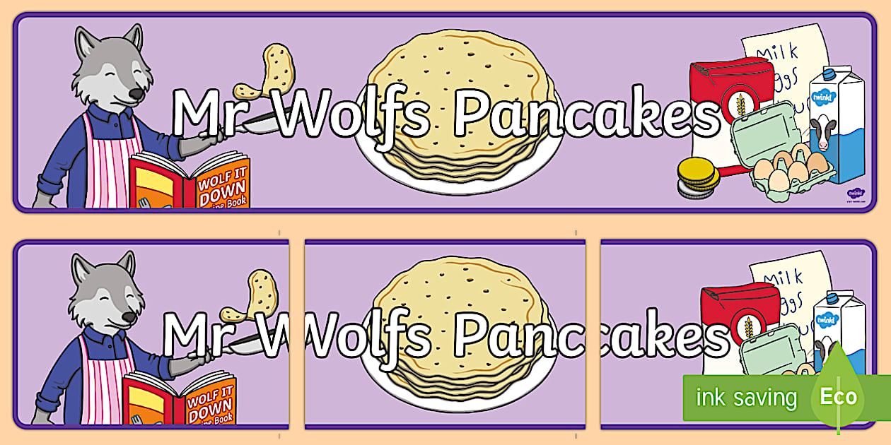 Display Banner to Support Teaching on Mr Wolf's Pancakes