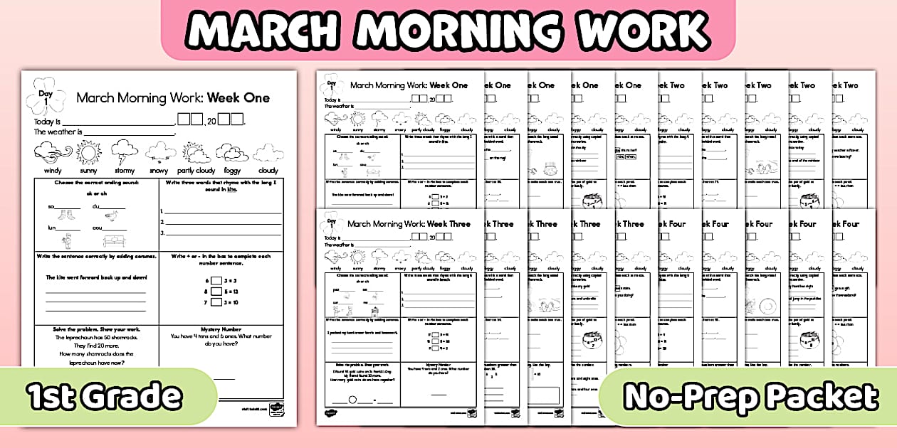 March Morning Work | Classroom Management | Twinkl USA