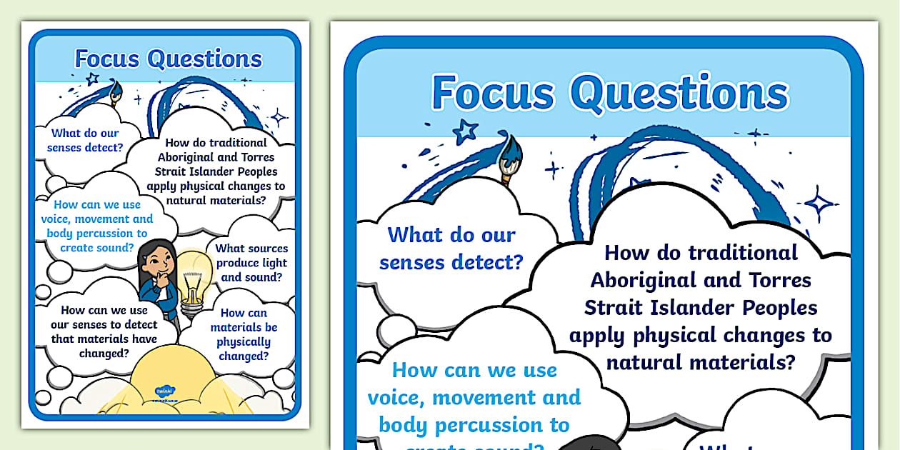 Sensational Sensory Investigators Year 2 Focus Questions Display Posters