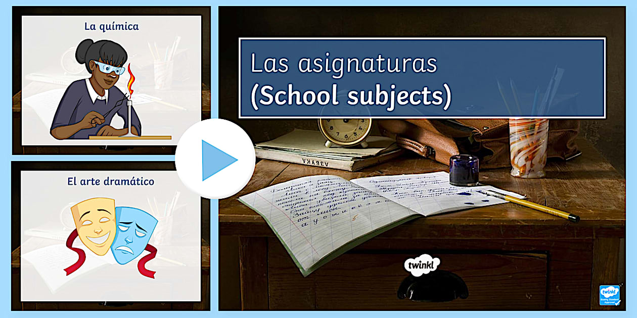 School Subjects PowerPoint Spanish - Twinkl