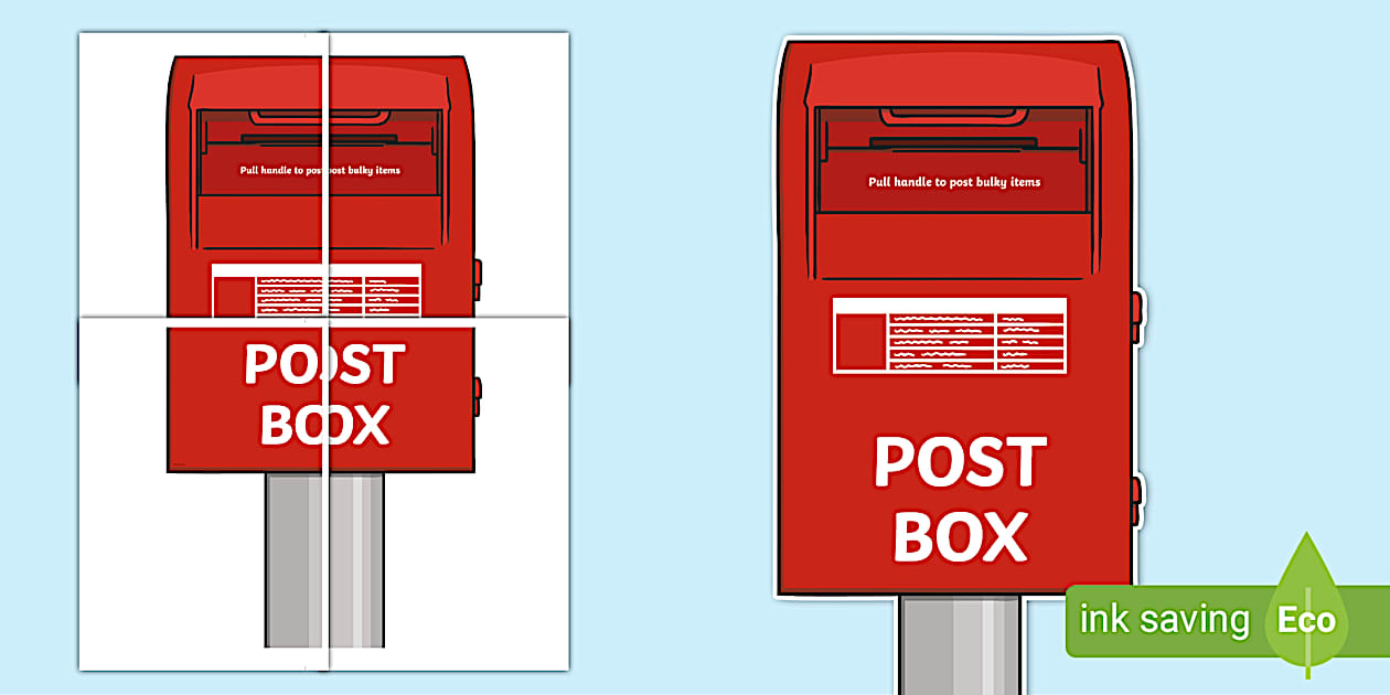Post Box Template resource. Perfect for young learners