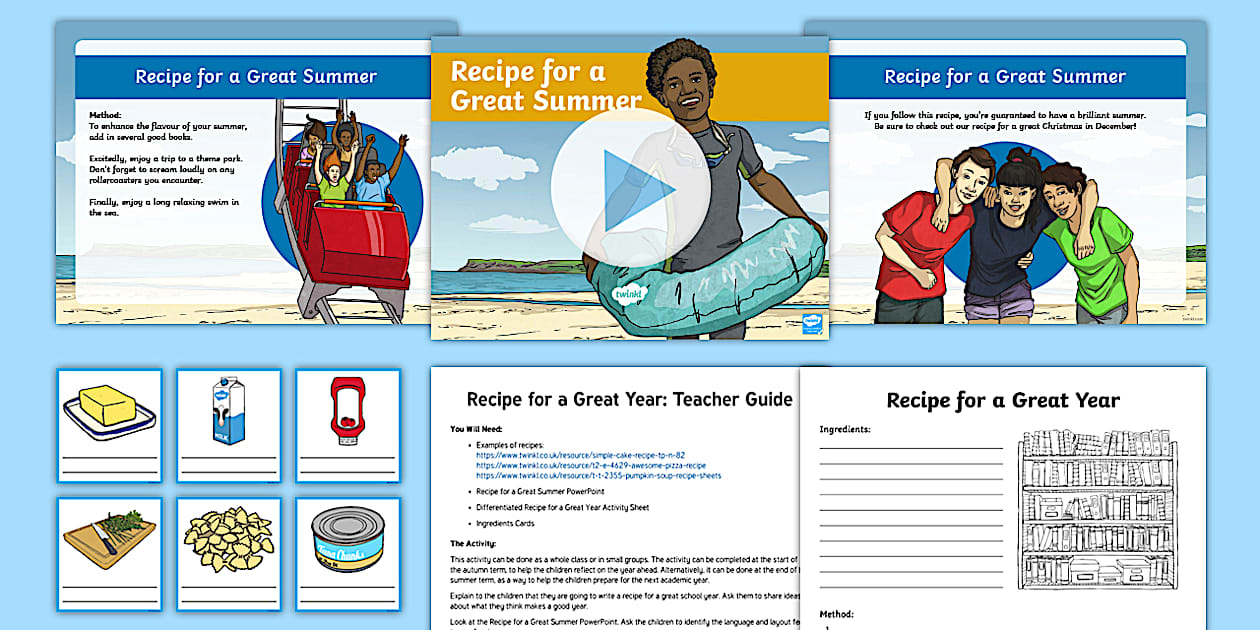 KS2 Recipe for a Great Year Activity Pack (teacher made)
