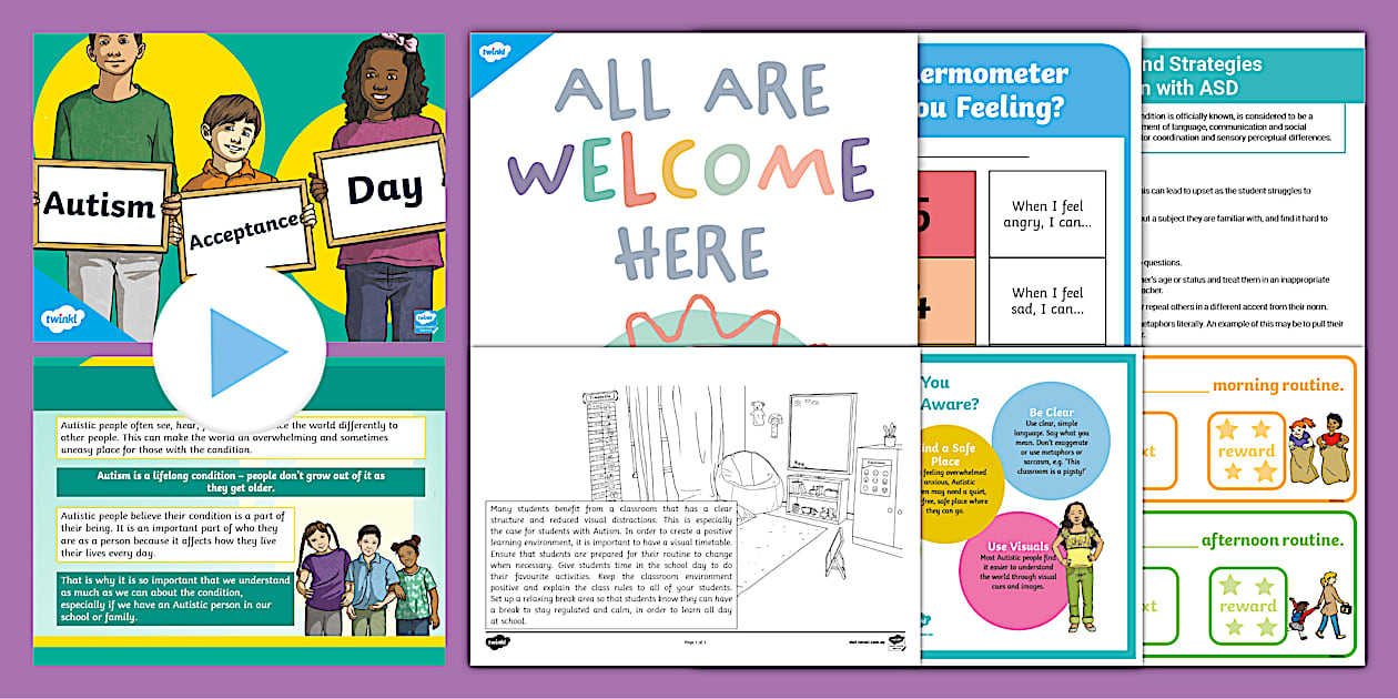 Autism Printable Resources - Autism Acceptance Day - Twinkl