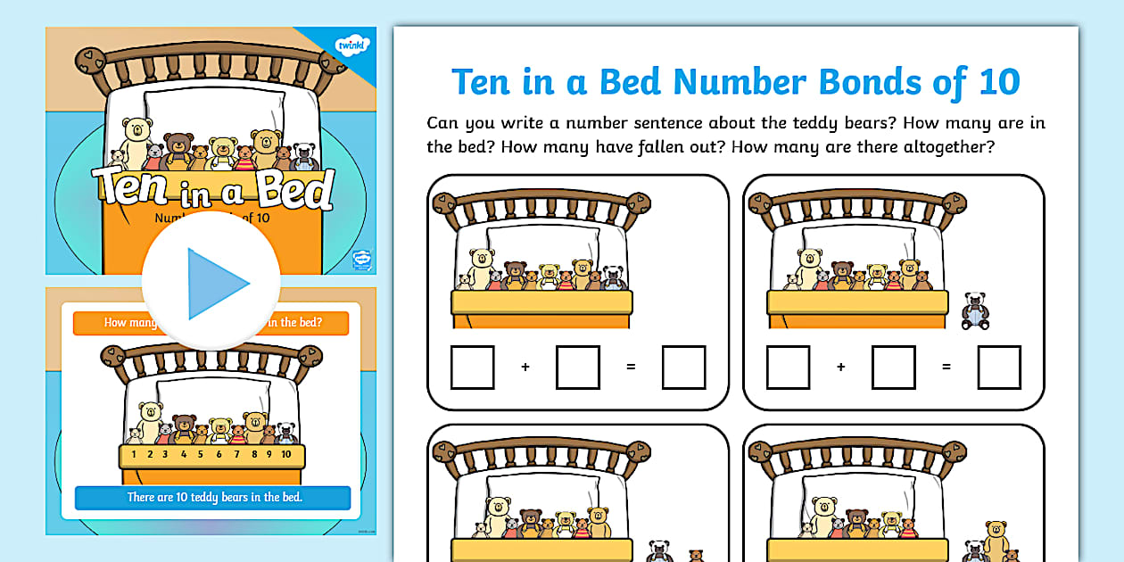 👉 Ten in a Bed Number Bonds to 10 Resource Pack - Twinkl