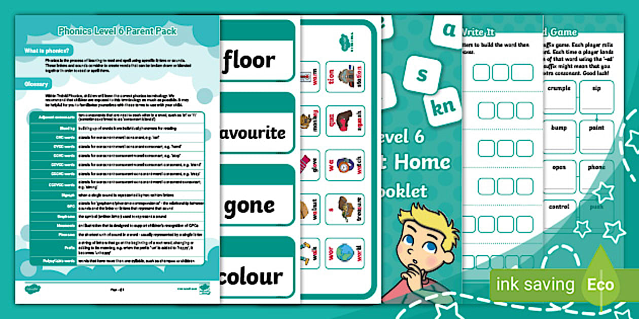 Phonics Phase 6 Learning at Home Activity Pack for Parents