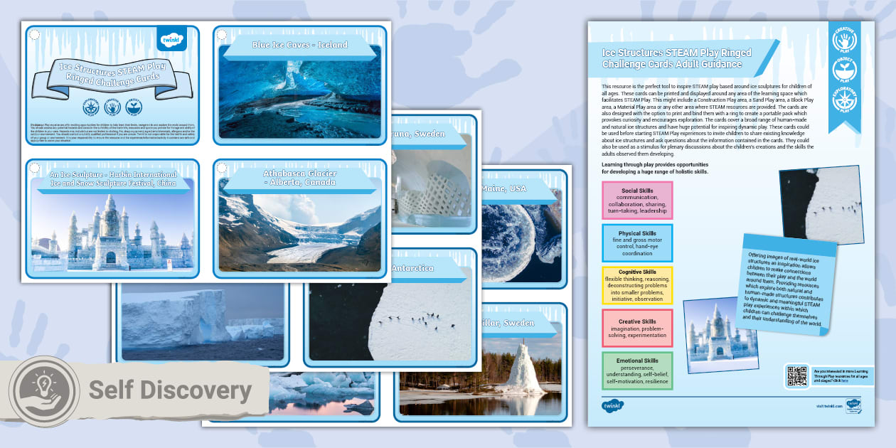 Ice Structures STEAM Play Ringed Challenge Cards - Twinkl