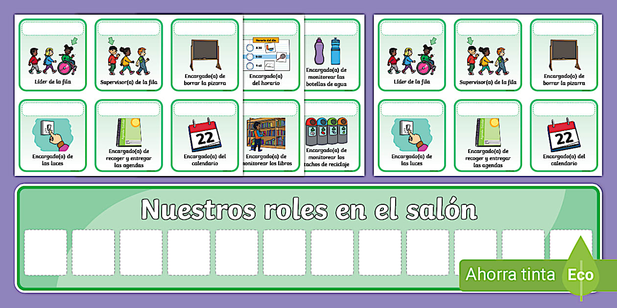 Pack: Carteles de responsabilidades para Inicial - Twinkl