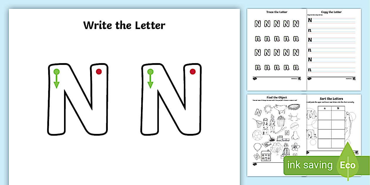 Letter N Worksheet and Activity Pack (teacher made) - Twinkl
