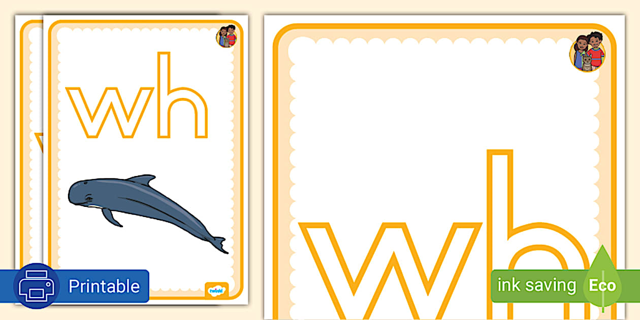 Grade 2 Phonics: wh- Sound Posters