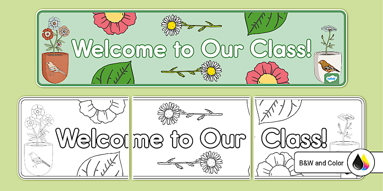 Welcome to Our Class Banner (teacher made) - Twinkl