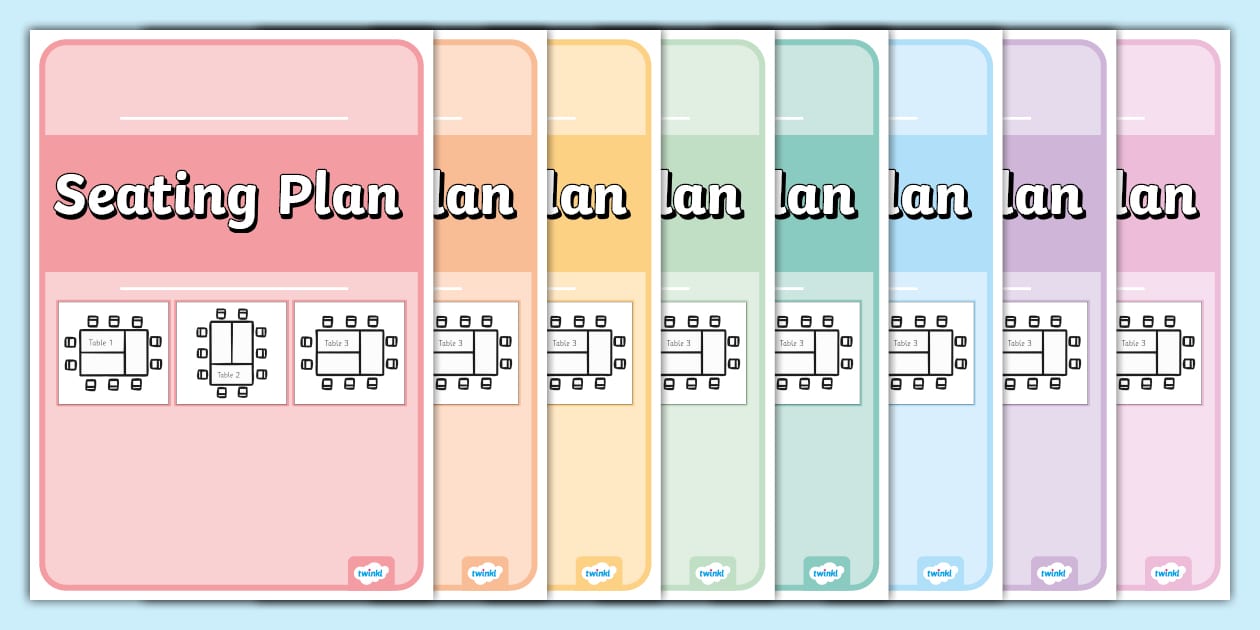 A4 Seating Plan Divider Covers - Twinkl