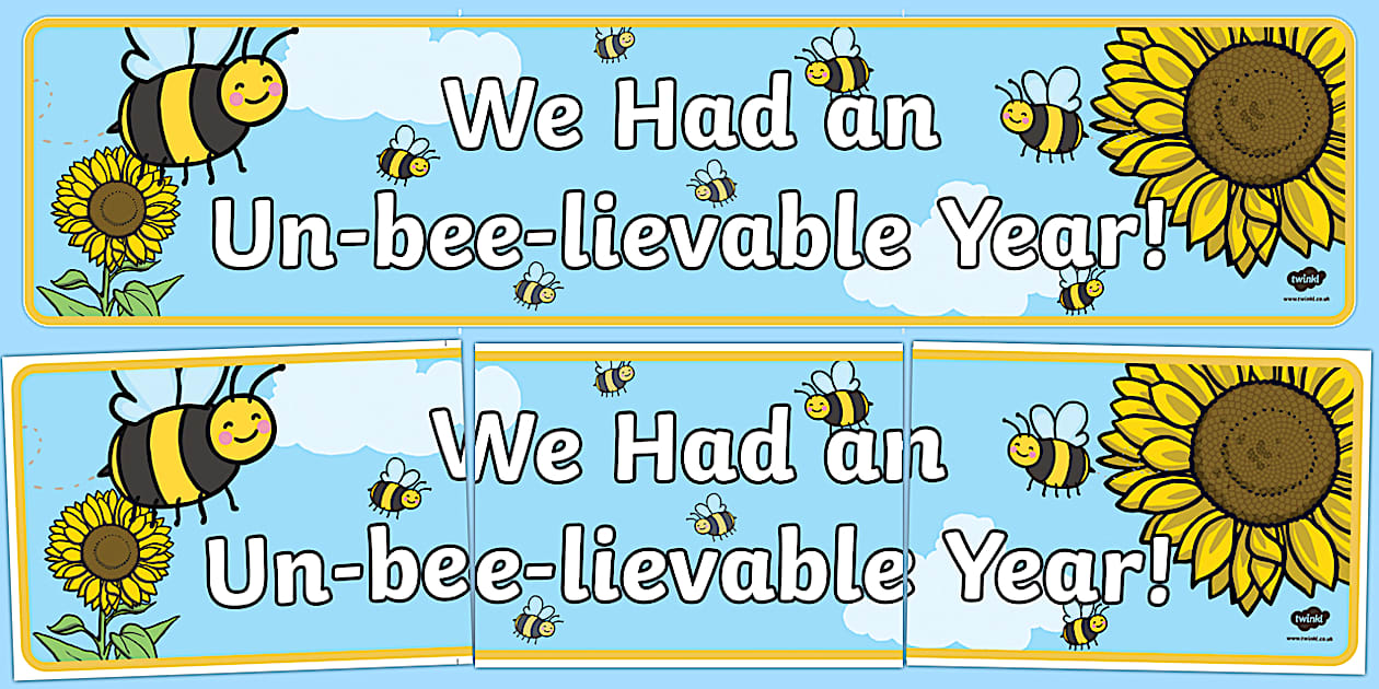 End of Year Bee Display Banner-Australia - Twinkl