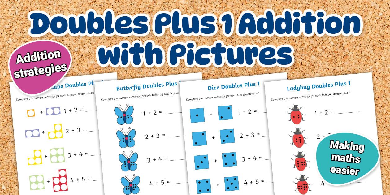 Doubles Plus 1 Addition with Pictures