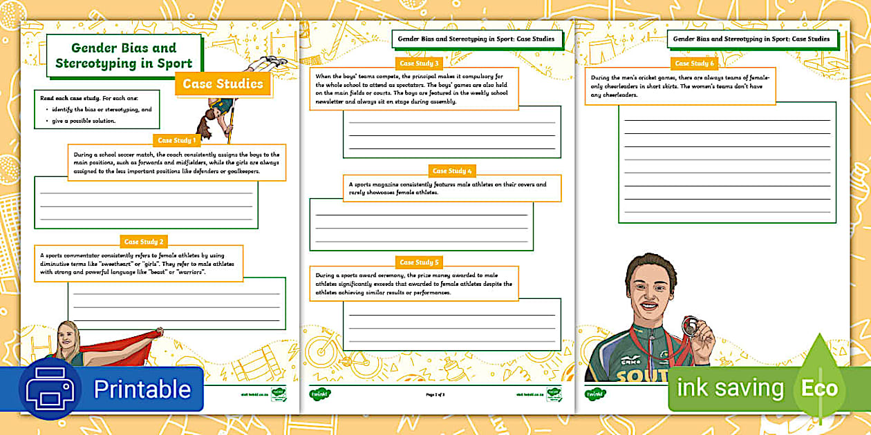 Gender Bias and Stereotyping in Sports Case Studies