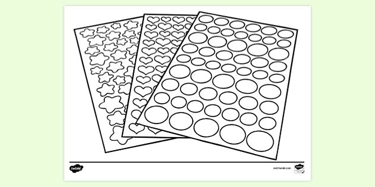 Stickers Pegatinas Colouring Sheet | Colouring Sheets