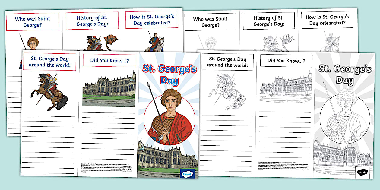 St. George's Day Leaflet Template (teacher made) - Twinkl