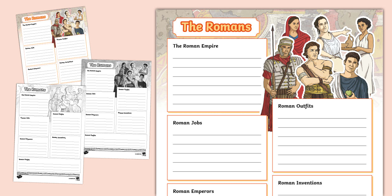 Romans Fact File Template - Twinkl History (teacher made)