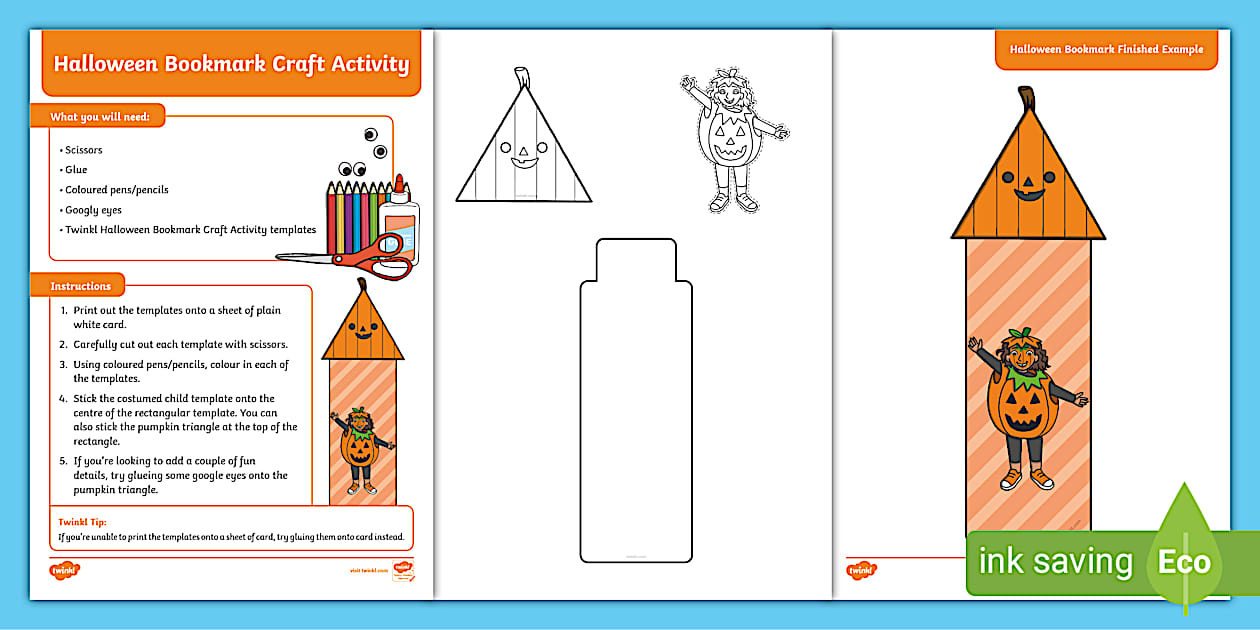 Halloween Bookmark Craft| Twinkl Resources| Craft Activities