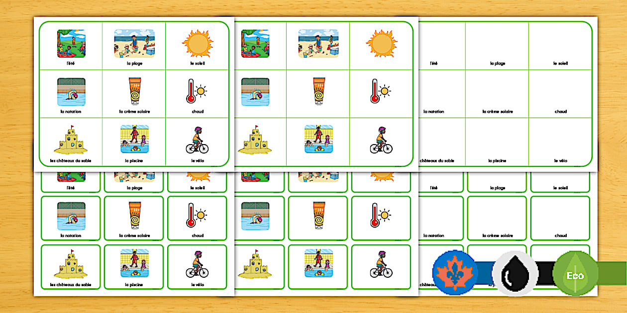 Summer Bingo French (teacher made) - Twinkl