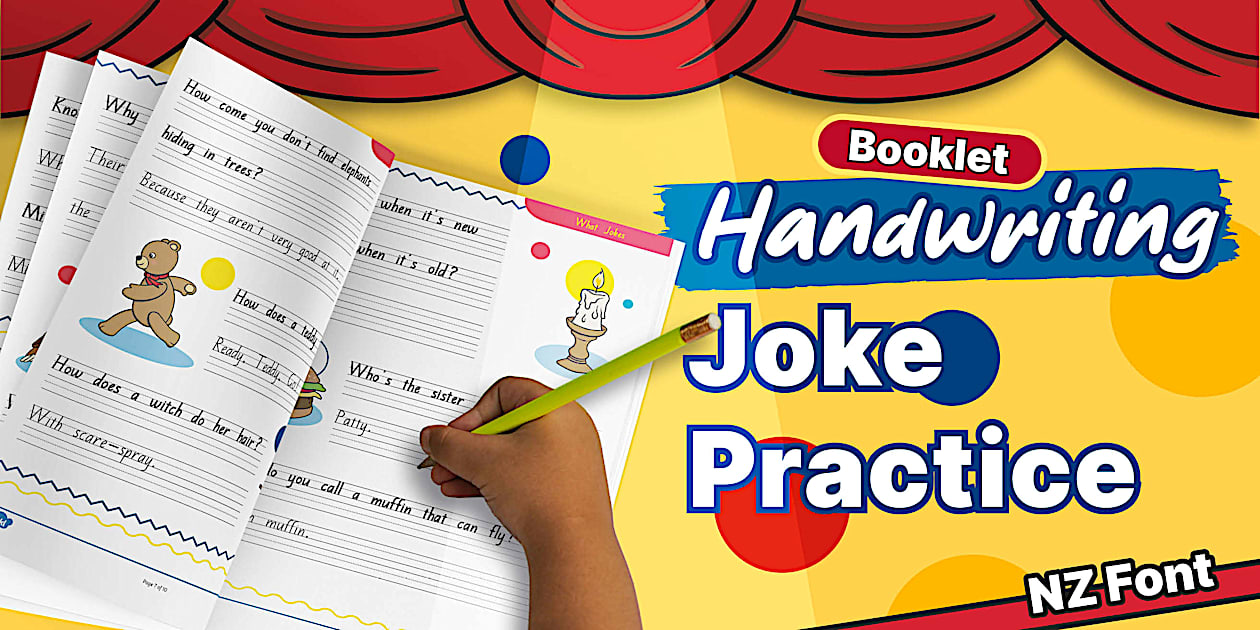 Handwriting Practice Joke Booklet