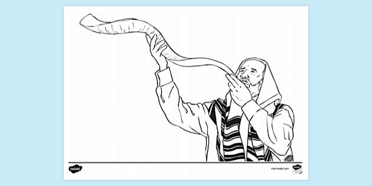 Yom Kippur Colouring Sheet | Colouring Sheets - Twinkl