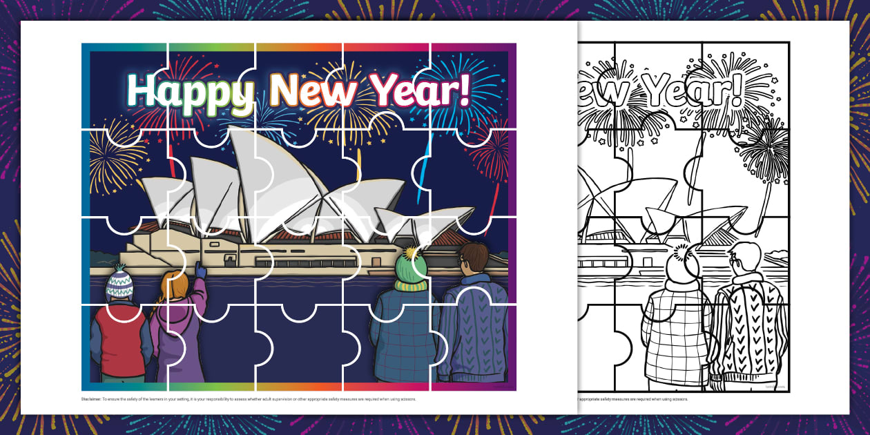 Happy New Year Jigsaw Puzzle - Twinkl Puzzles (teacher made)