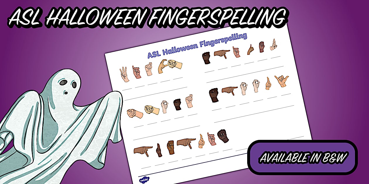 ASL Halloween-Themed Fingerspelling Activity