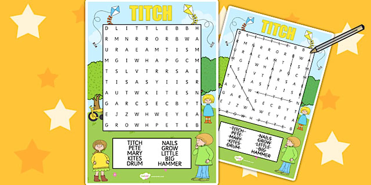 Word Search to Support Teaching on Titch (teacher made)