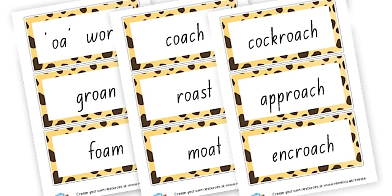 oa Word Cards (teacher made) - Twinkl