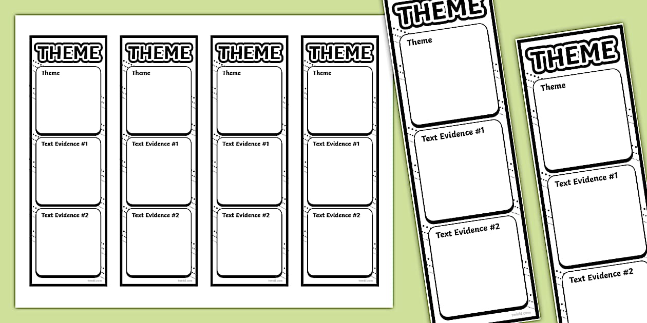 Theme Bookmark (teacher made) - Twinkl